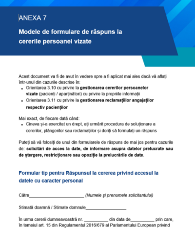 Modele și formulare – GDPR.CMR.RO